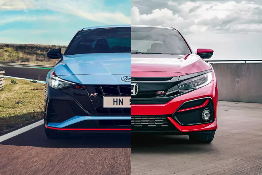 Hyundai Elantra N frente a Honda Civic Si