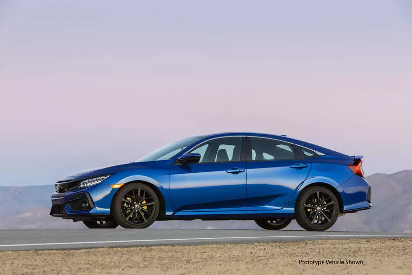 2019-2020 Honda Civic Si Sedanas Šoninis vaizdas