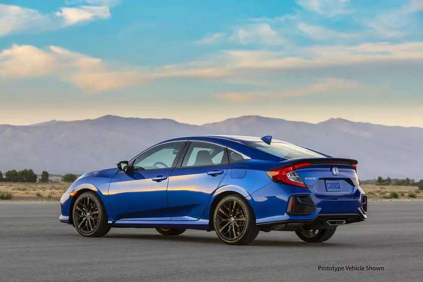 2019-2020 Honda Civic Si Sedan Όψη πίσω γωνίας