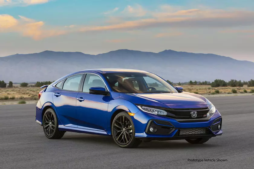 2019-2020 Honda Civic Si Sedan มุมมองด้านหน้า