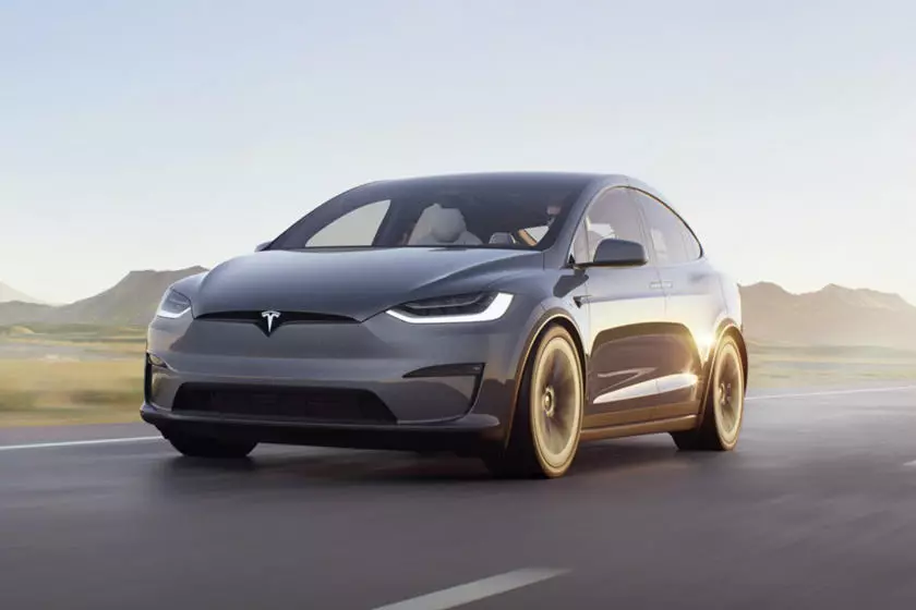 2021-يىلى تېسلا Model X Plaid ئالدى كۆرۈنۈش ھەيدەش