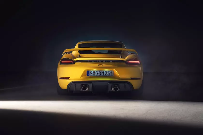 2020-2022 بورش 718 كايمان GT4 الرؤية الخلفية