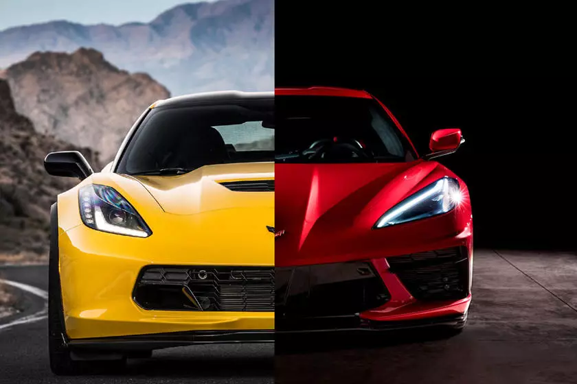 Chevrolet Corvette Stingray C8 Vs. C7: Kā tos salīdzināt? 14620_1