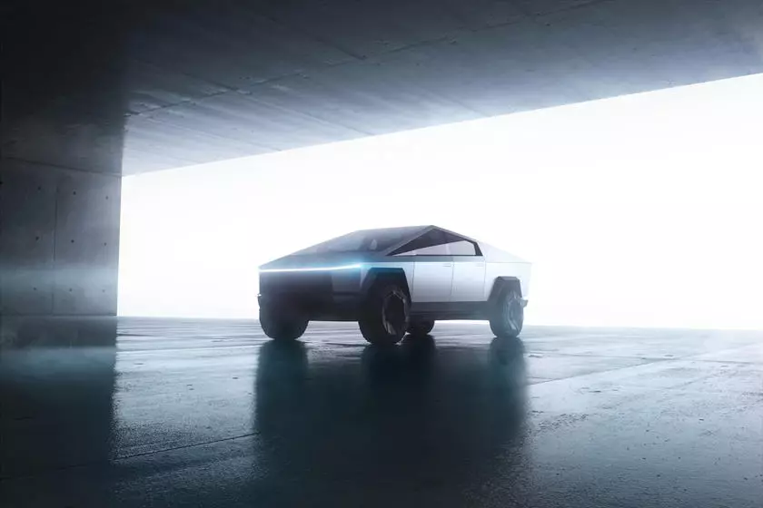 2021 Tesla Cybertruck old burchak koʻrinishi