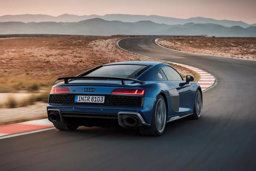 2020 Audi R8 Coupe Rear View Driving