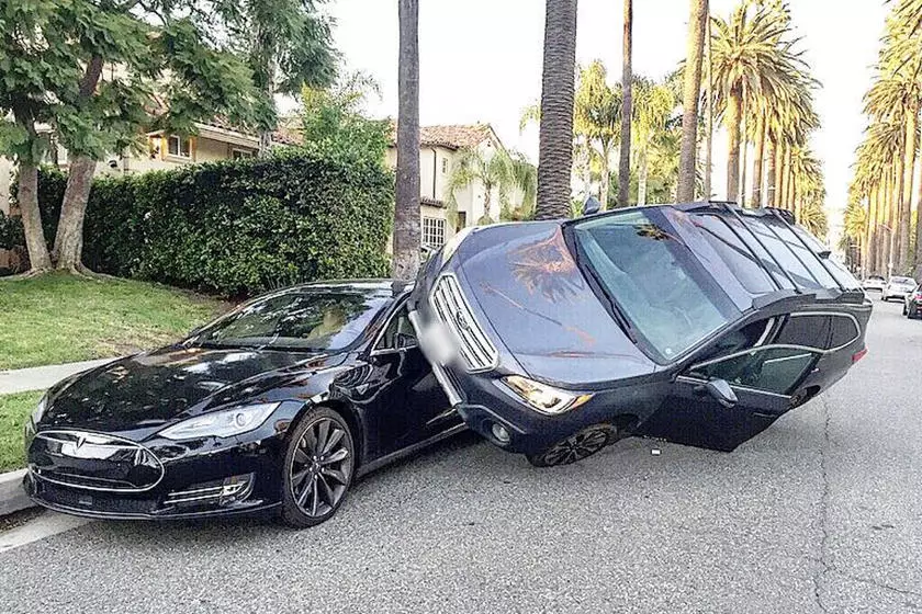 „Subaru“ vairuotojas kaltina gyvūną sumontavęs „Tesla Model S“. 16773_1