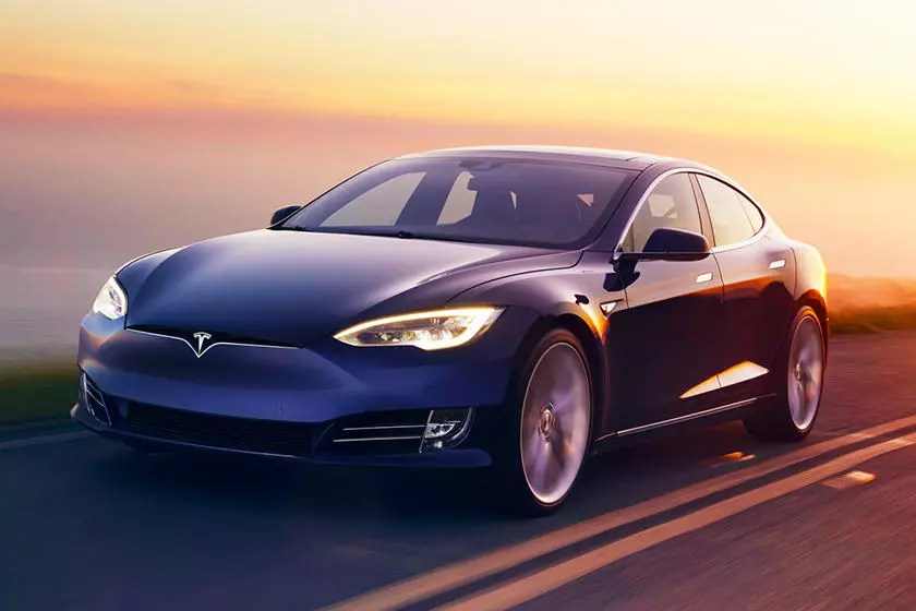 2017-2021 Tesla Model S Front View Driving