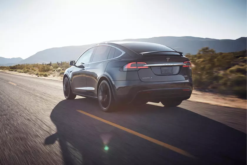 2016-2020 Tesla Model X Rear View Driving