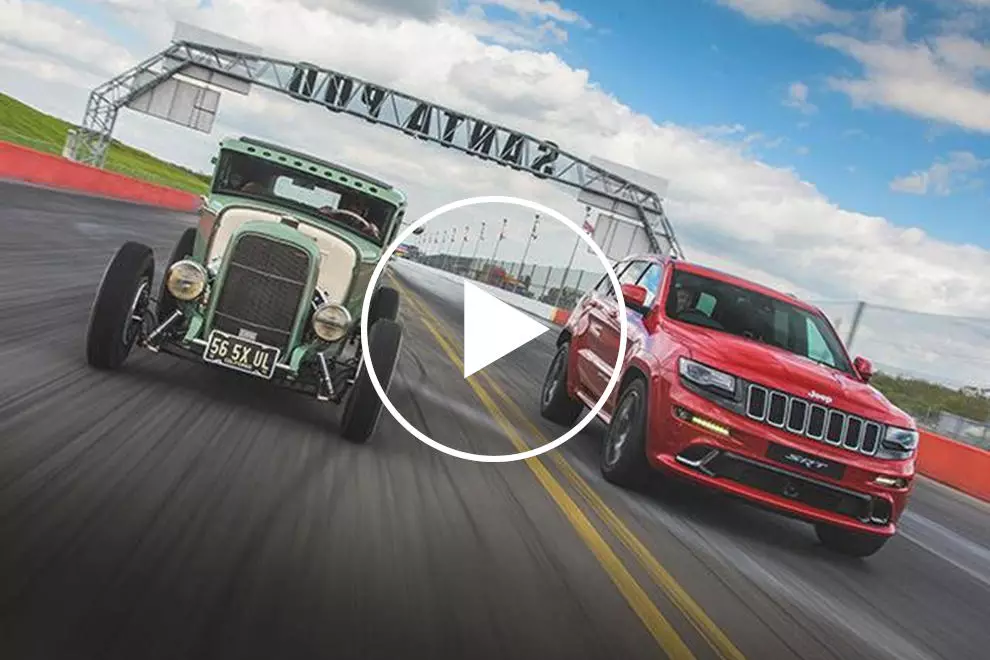 Jeep Grand Cherokee SRT fa un punt amb un Hot Rod Hemi al Drag Strip