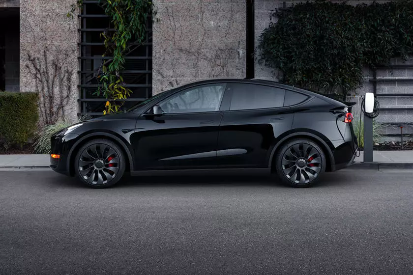 Tesla Model Y 2020-2021 років, бічний вид