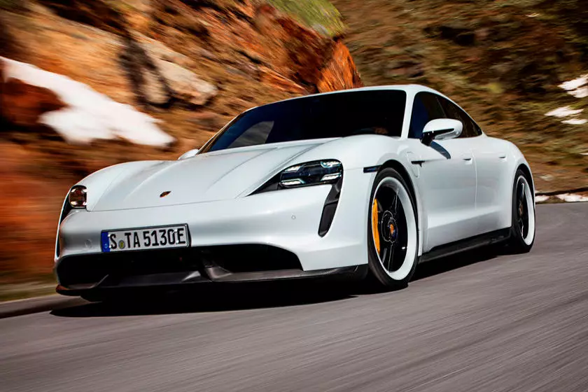 2020-2021 Porsche Taycan Front View Driving