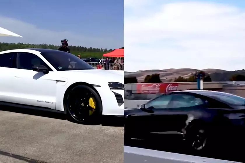 Extreme Electric Drag Race. Tesla Model S Plaid vs. Porsche Taycan Turbo S 19085_1