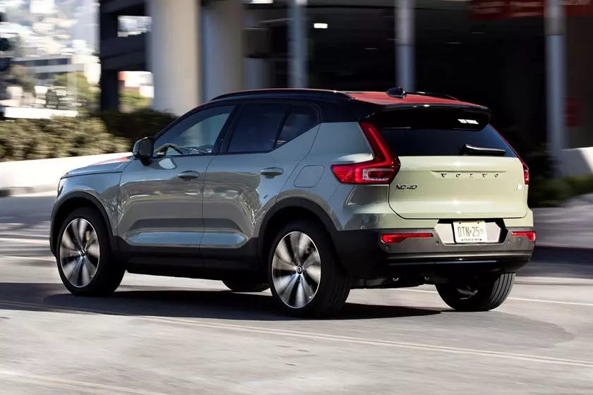 2021-2022 Volvo XC40 EV Rear Perspective Driving