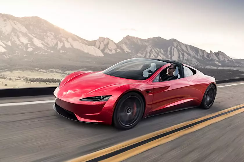 2023 Tesla Roadster Safbwynt Ochr Gyrru