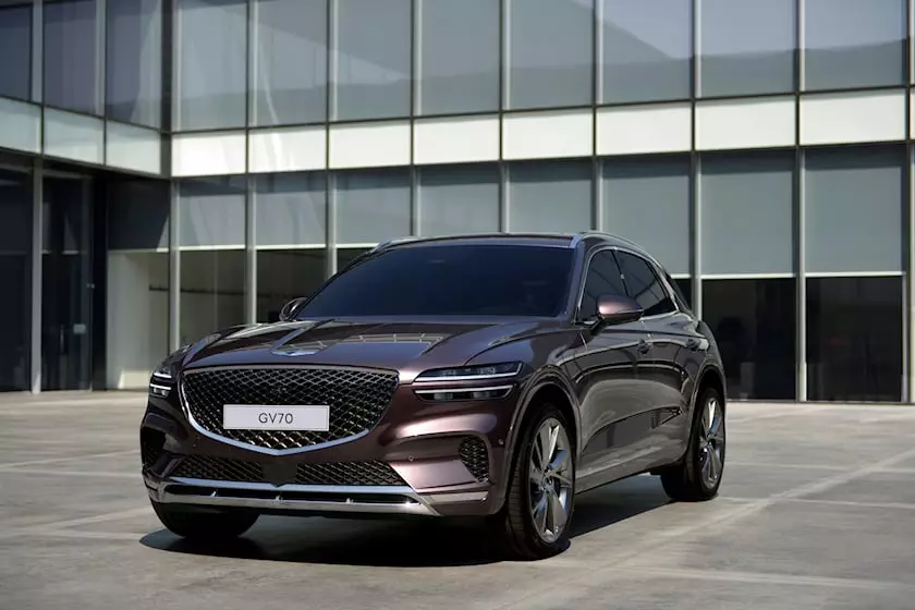 2022 Genesis GV70 Golygfa Ongl Flaen