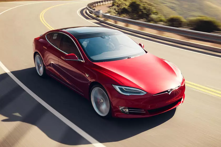 2017-2020 Tesla Model S Front View Driving