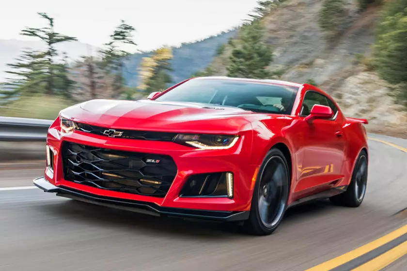 2017-2022 Chevrolet Camaro ZL1 Coupe Front View Driving