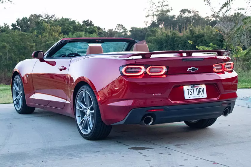 2020-2022 Chevrolet Camaro Convertible Rear Angle View