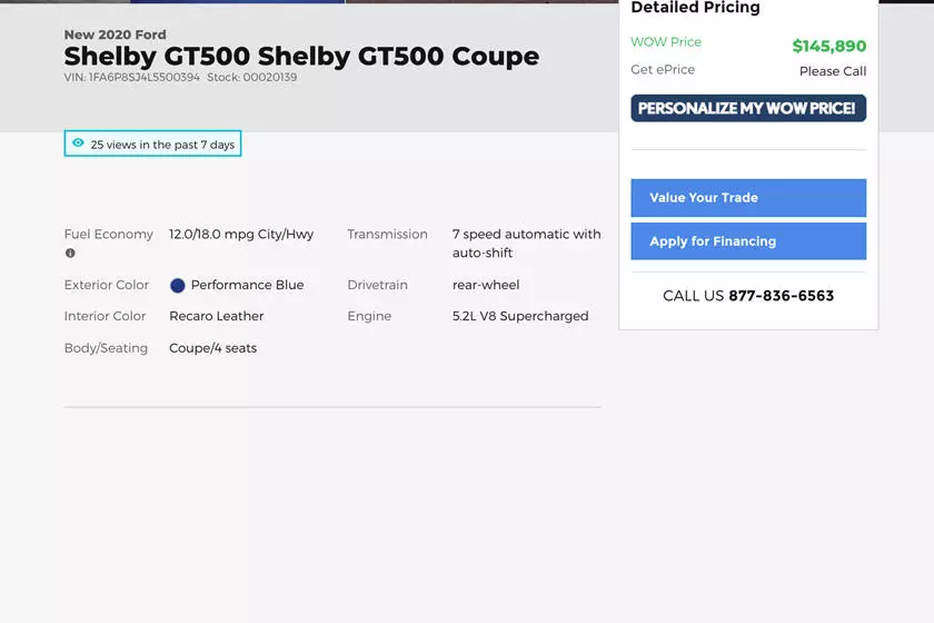 2020 Ford Shelby GT500 Dealer Markups Nabuang Na 21912_4