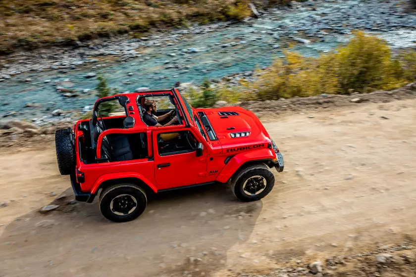 2018-2021 Jeep Wrangler vaizdas iš viršaus