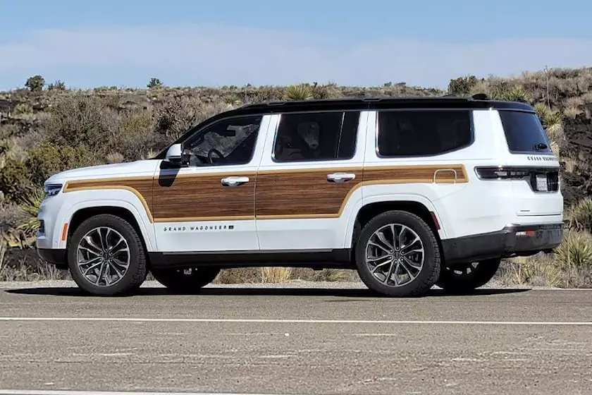 Jeep Grand Wagoneer виглядає дивно з ностальгічною дерев'яною стилістикою 23612_4