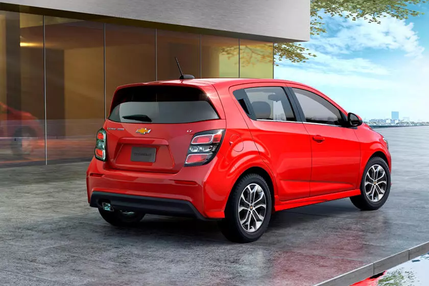 2017-2020 Chevrolet Sonic Hatchback Rear Angle View