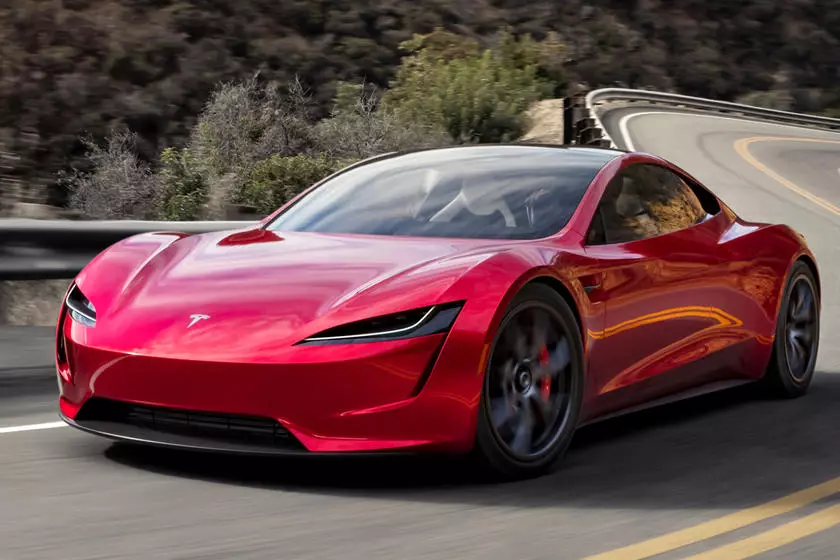 2020 Tesla Roadster akstur að framan