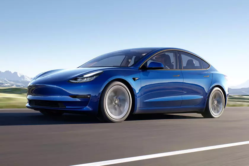 2017-2021 Tesla Model 3 Driving Front Angle