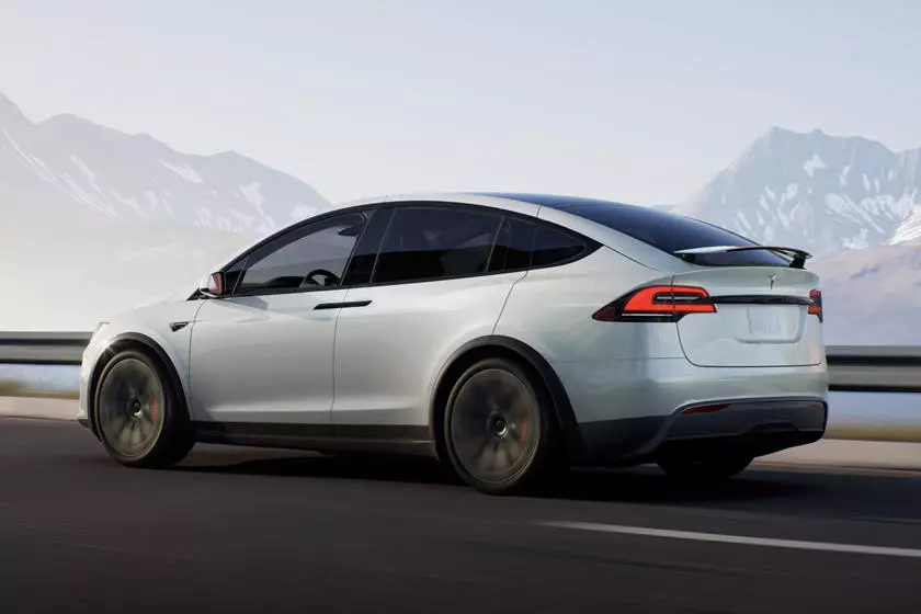 2021 Tesla Model X Plaid vinkel bagfra
