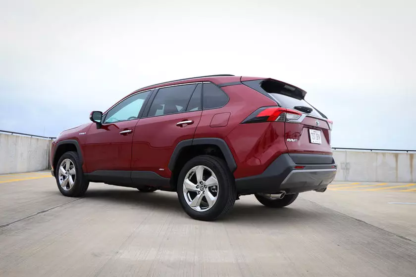 2019-2021 टोयोटा RAV4 हाइब्रिड रियर कोण दृश्य