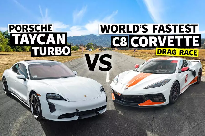 El Porsche Taycan Turbo se enfrenta al Corvette C8 más rápido del mundo 27709_1