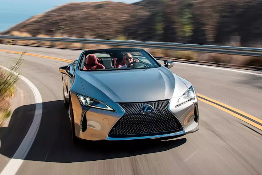 2021-2022 Lexus LC 500 Convertible Driving Front Angle