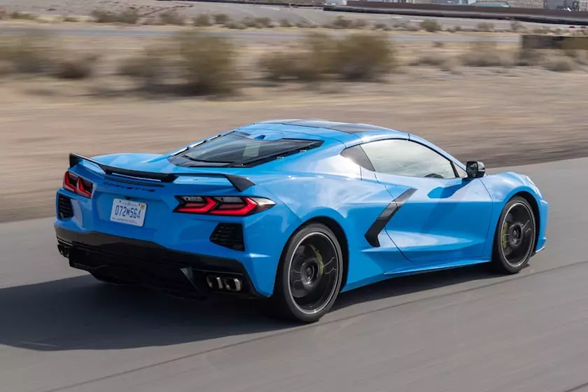 2020-2022 Chevrolet Corvette C8 Rear View Driving