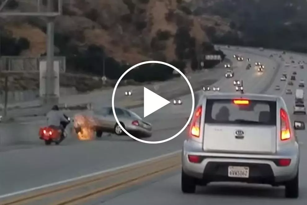 El impactante incidente de Road Rage provoca un accidente de reacción en cadena