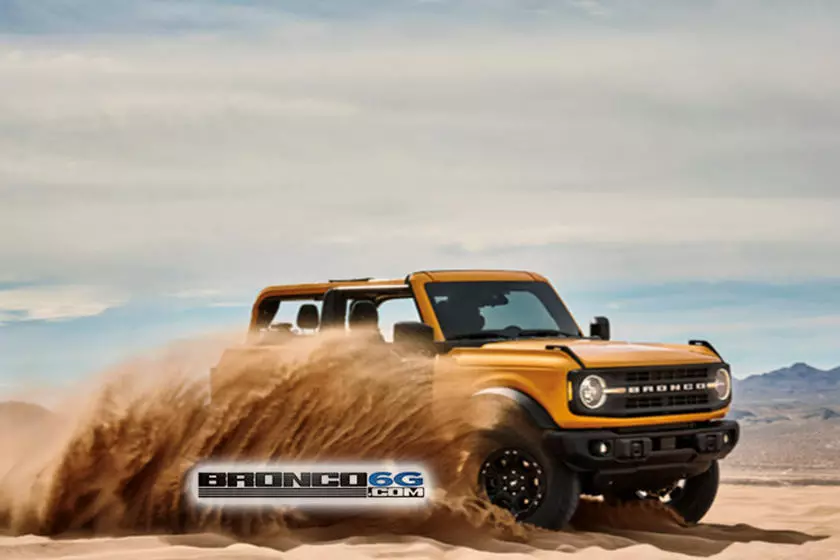 Утечка! Ford Bronco атакует песок без верха и дверей 29099_1