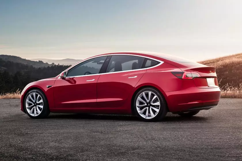 2017-2020 Tesla Model 3 Rear Angle View