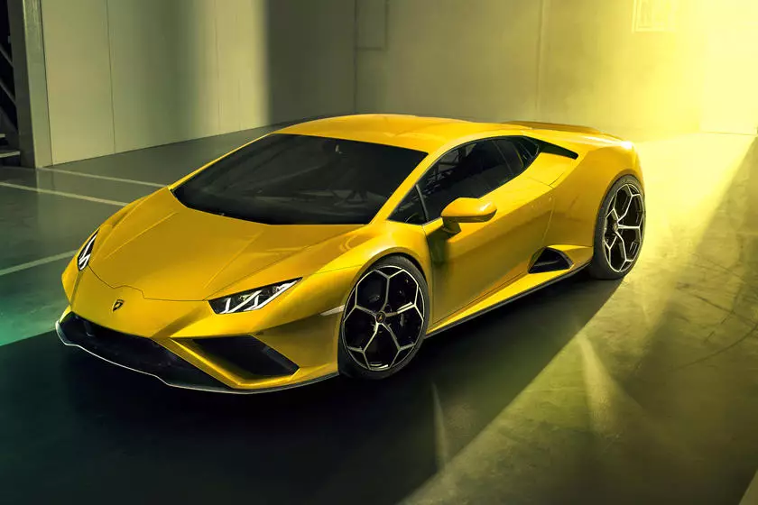 2020 Lamborghini Huracan Evo Pem Hauv Ntej Lub Taub Hau Saib