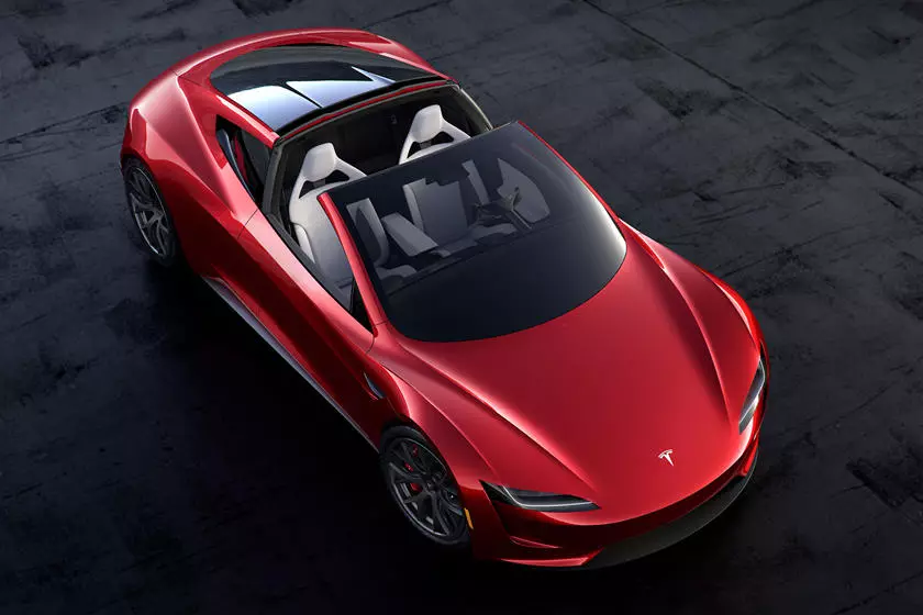 2023. gada Tesla Roadster skats no augšas