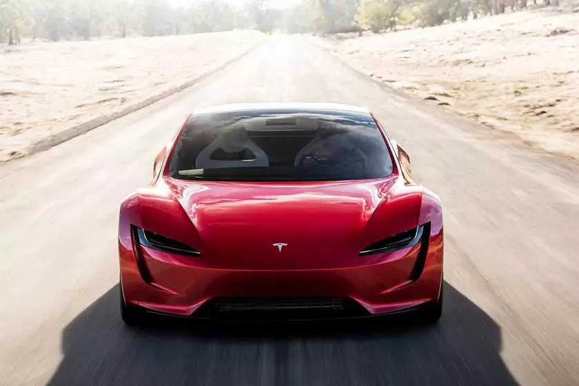 2023 Tesla Roadster Pem Hauv Ntej Saib Tsav Tsheb