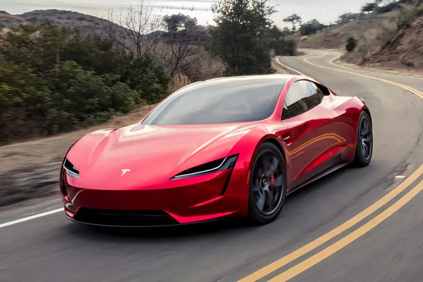 2023 Tesla Roadster Pem Hauv Ntej Saib Tsav Tsheb