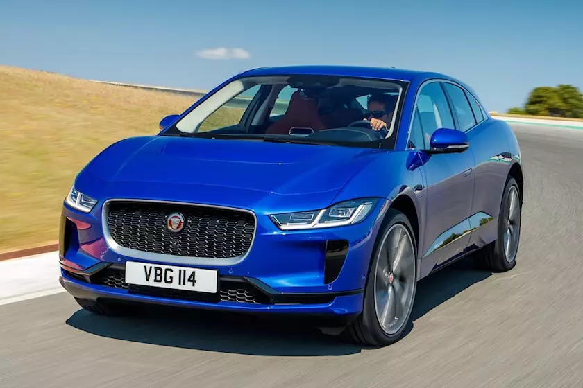 Jaguar I-Pace 2019-2020 років, вид спереду, водіння