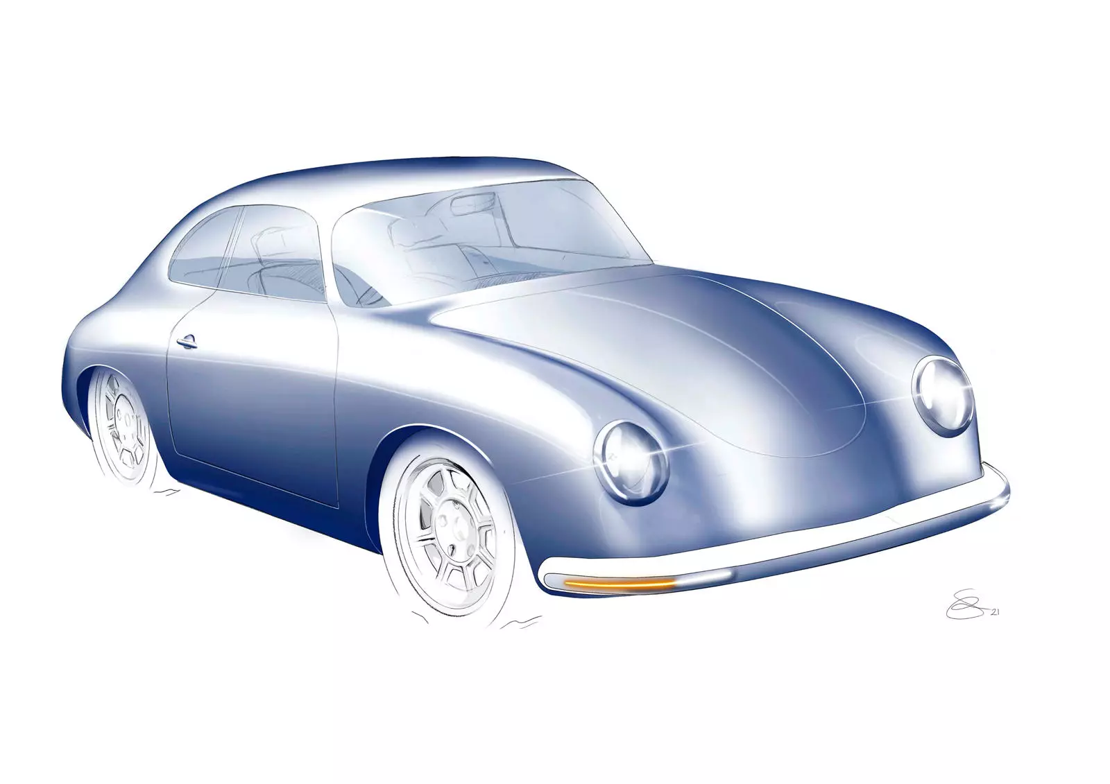 Porsche 356 An Sake Tunani A Matsayin Motar Wasannin Wasannin Lantarki Mai Ban Mamaki