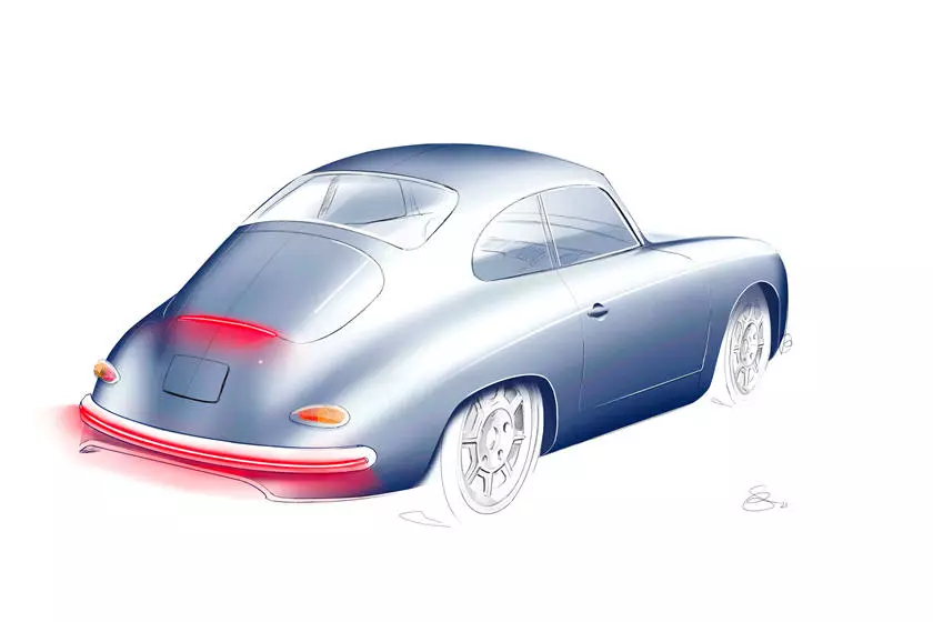 Porsche 356-ը վերաիմաստավորվել է որպես ցնցող ռետրո էլեկտրական սպորտային մեքենա 30884_2