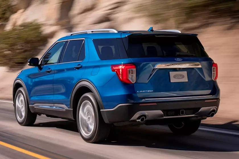 2020-2021 Ford Explorer Hybrid Rear View Driving