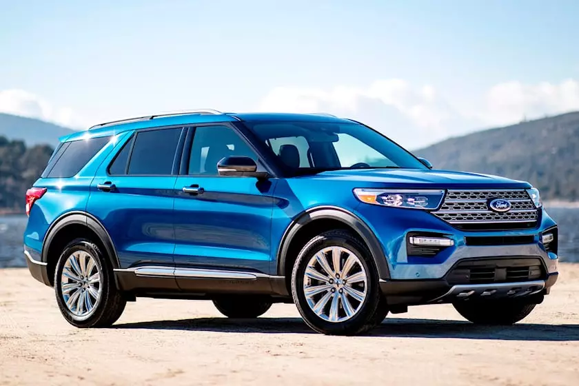 2020-2021 Ford Explorer ჰიბრიდული წინა კუთხური ხედი