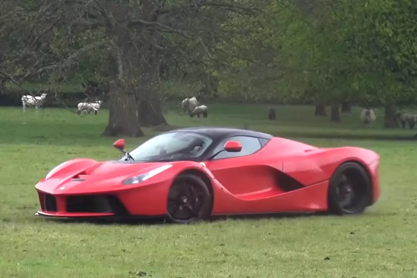 Kijk hoe een Ferrari LaFerrari wordt afgeranseld op een veld 31595_1