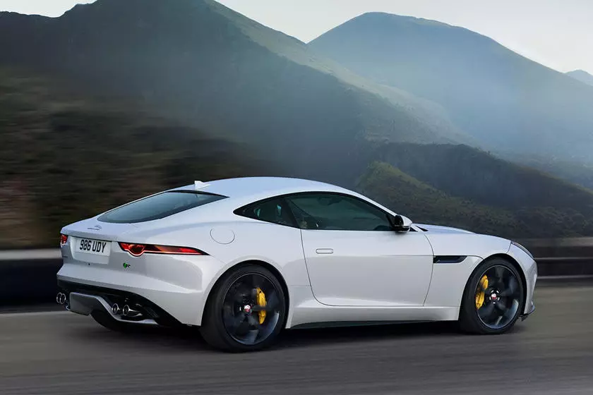 2017-2020 Jaguar F-Type R Coupe Rear View Driving