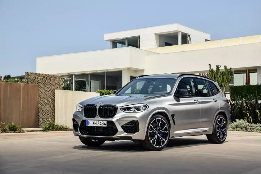 2020-2021 BMW X3 M Mtazamo wa Angle ya Mbele