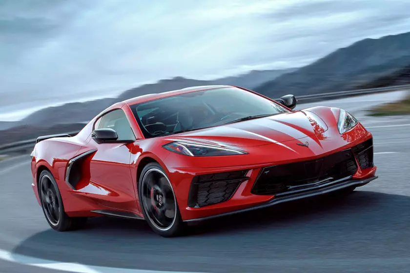 2020-2021 Chevrolet Corvette C8 Front View Driving