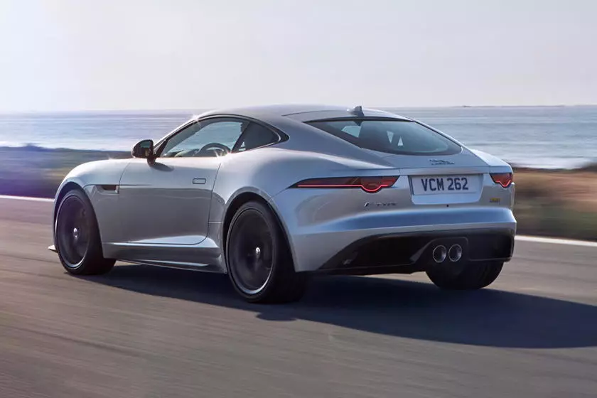 2017-2020 Jaguar F-TYPE Coupe Rear View Driving